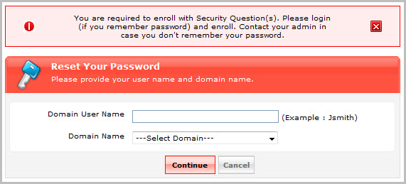 How to reset password
